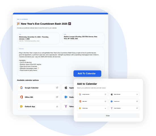 CalendarTap - Free Add to Calendar Button Generator | Create Calendar ...